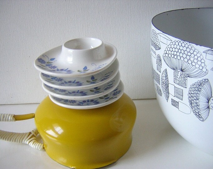 Vintage Figgjo Flint Norway Lotte Egg Cups X4 Twining Mod Flowers ...