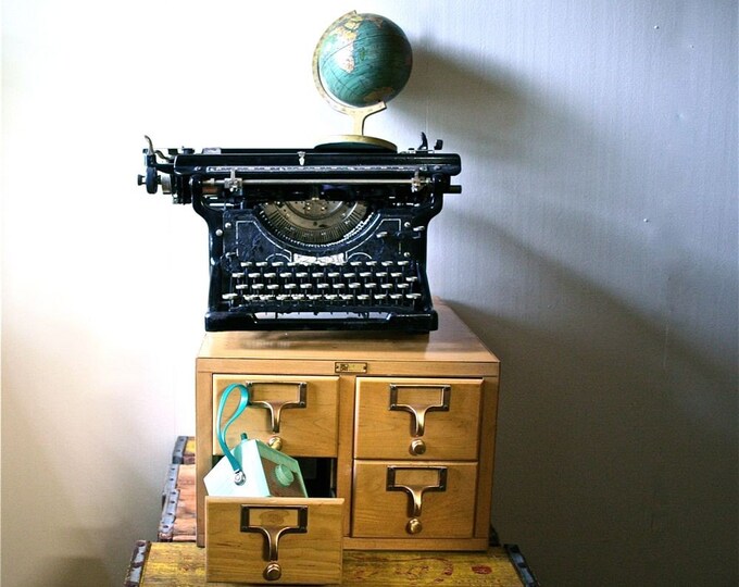 Vintage Brodart Wood Wooden Library Card Catalog File Cabinet Sale Was ...