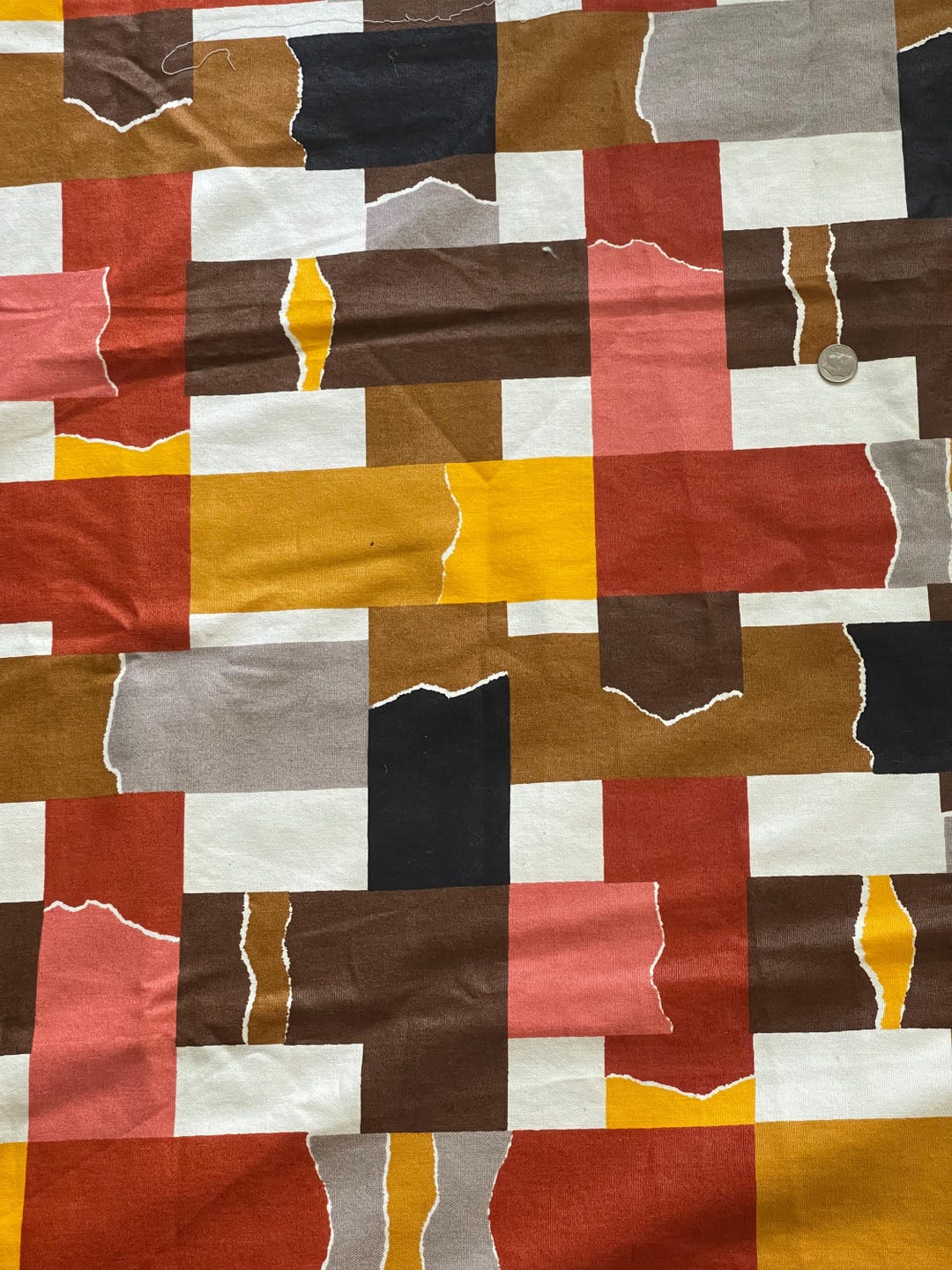 Vintage Upholstery Fabric Julian Tomchin Designer Abstract Mid Century ...