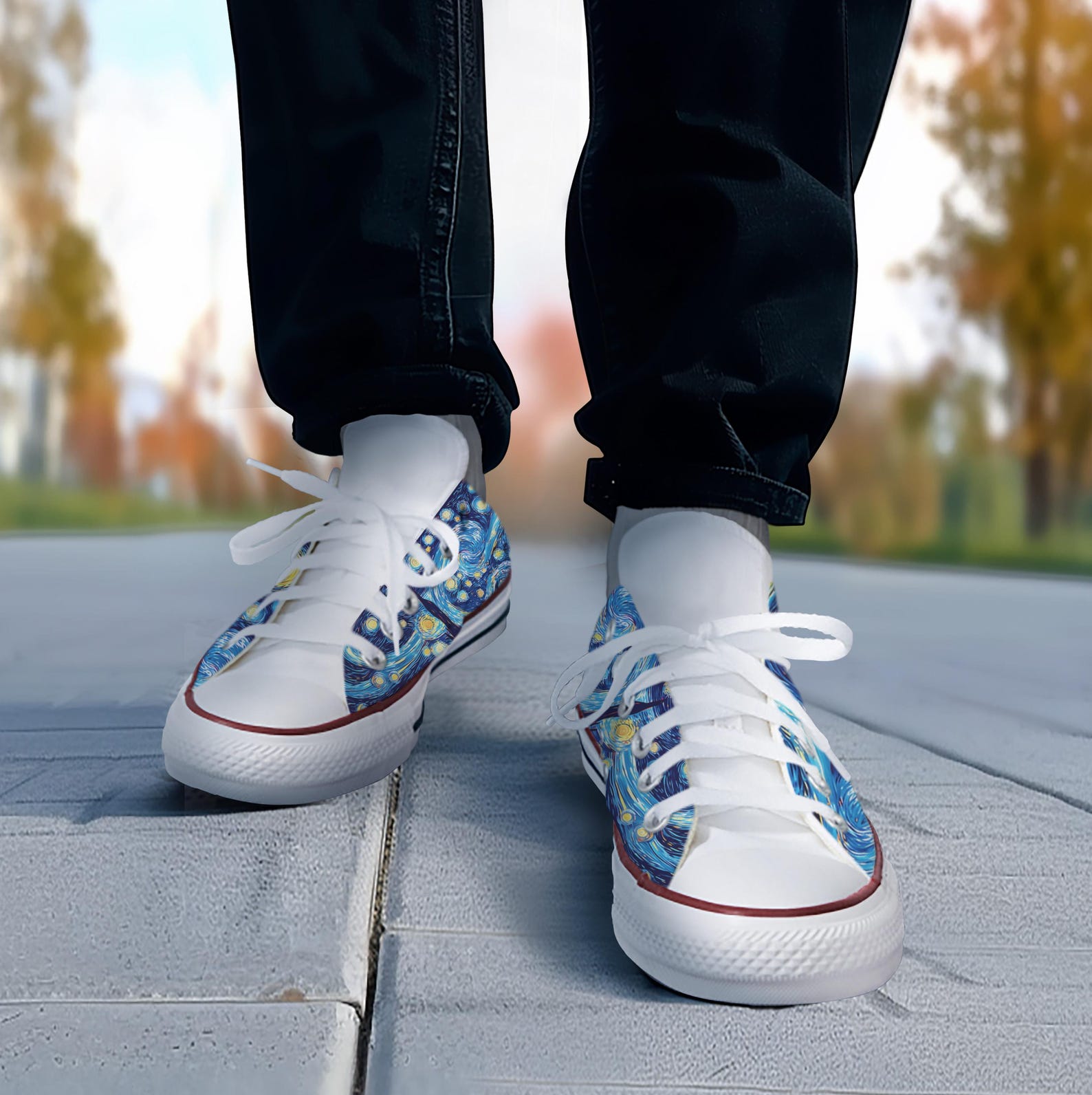 Custom Converse Hand Painted Converse Men's and Women's Sneakers Low ...