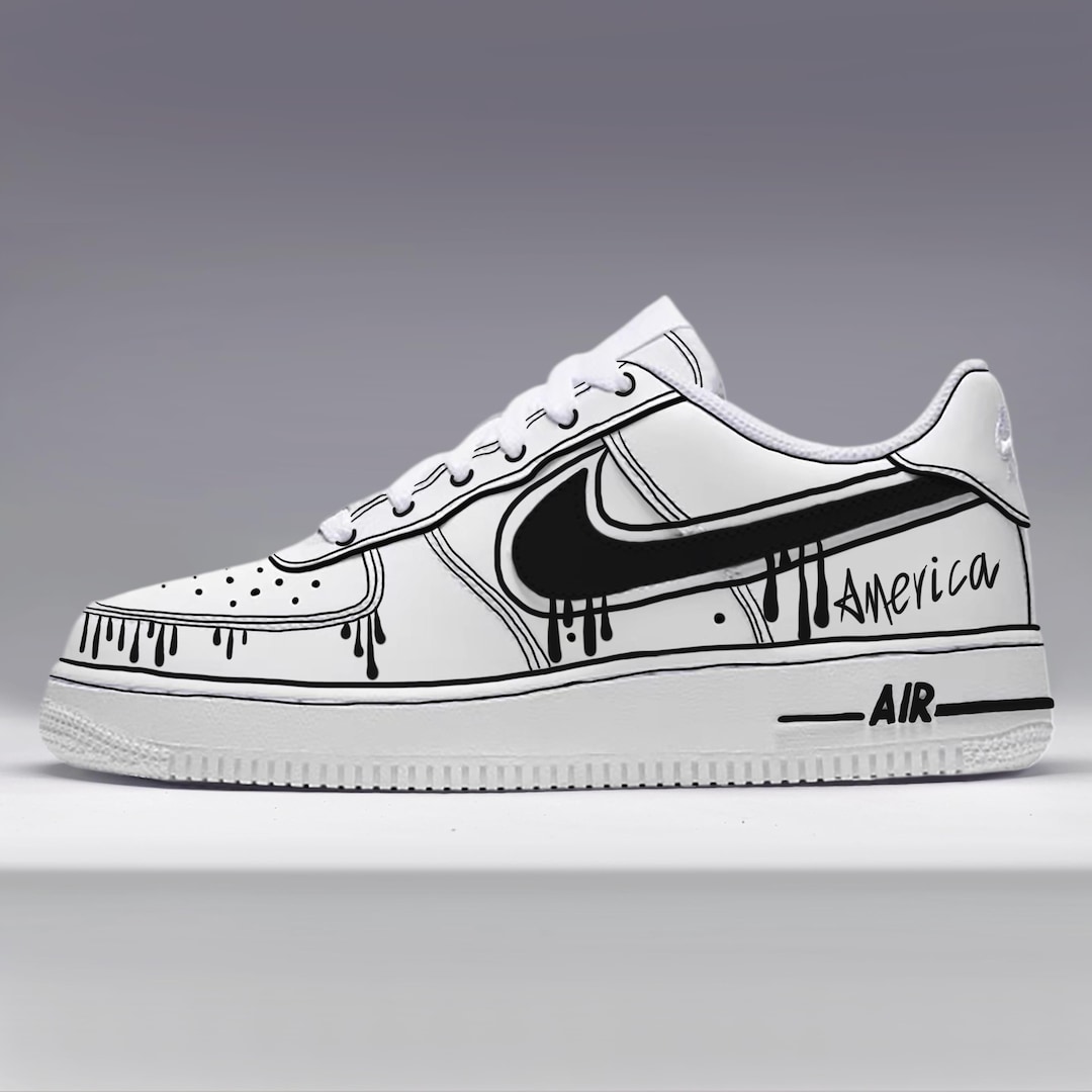 Custom Air Force 1 Sneakers/print Air Force 1/cartoon Af1/hand Painted ...