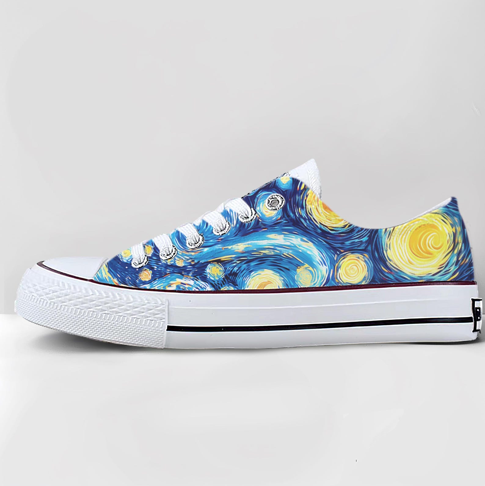 Custom Converse Sneaker-van Gogh Starry Night Theme,hand Painted Art ...