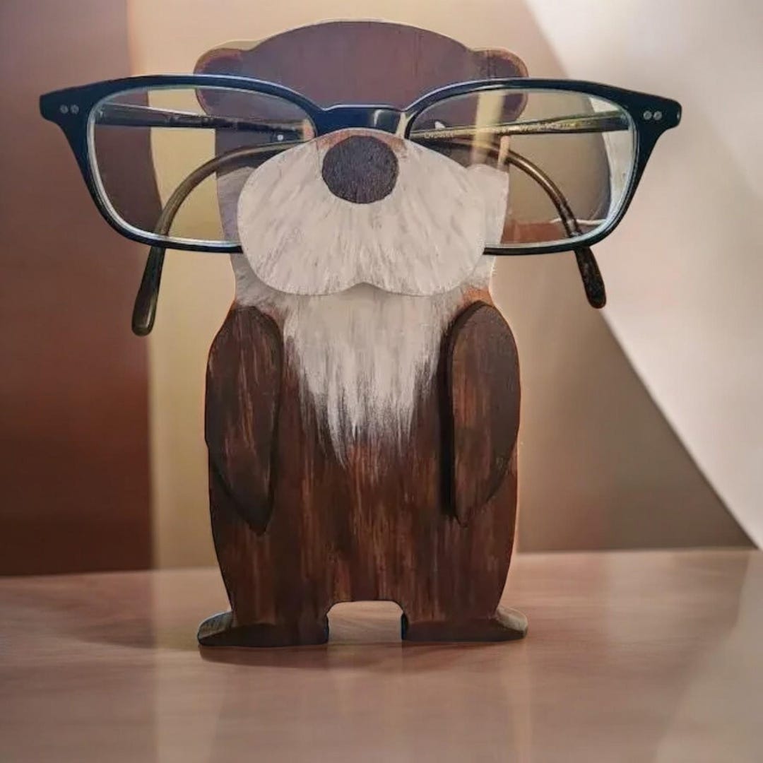Wooden Animal Glasses Holder Fun Eyeglass Stand in Unique Shapes Cute Home Office Decor Desk ...