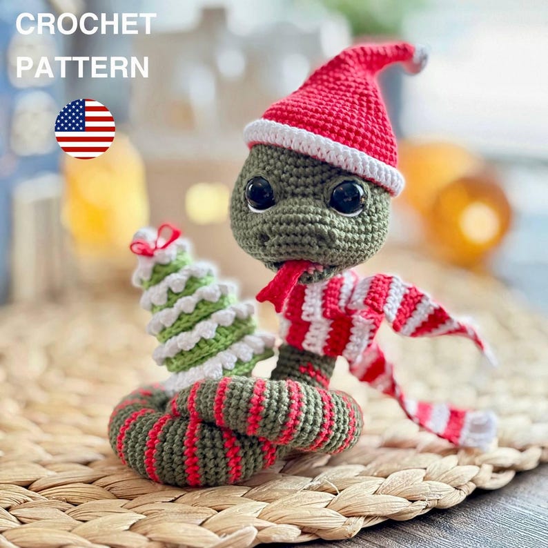 Crochet Snake Pattern, New Year Snake Toy, Amigurumi Crochet Pattern ...