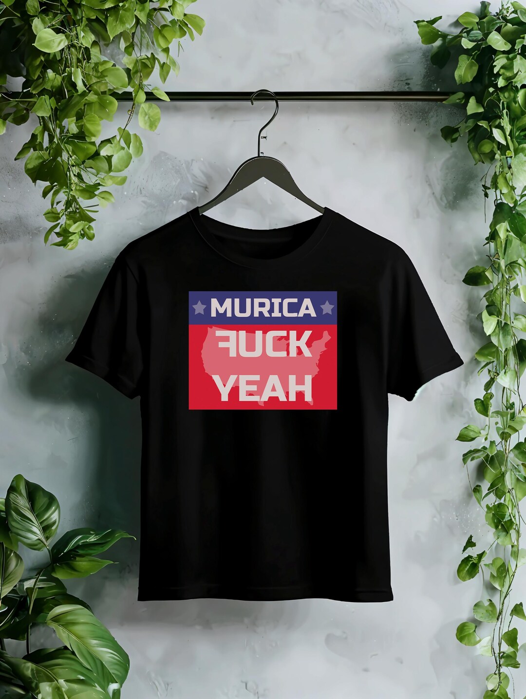 Murica Fuck Yeah Patriotic Premium Unisex Crewneck T Shirt Bella Canvas