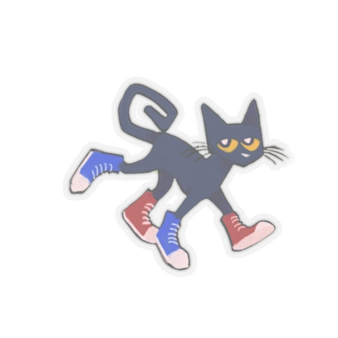 Pete the Cat Cartoon Vinyl Sticker - Etsy