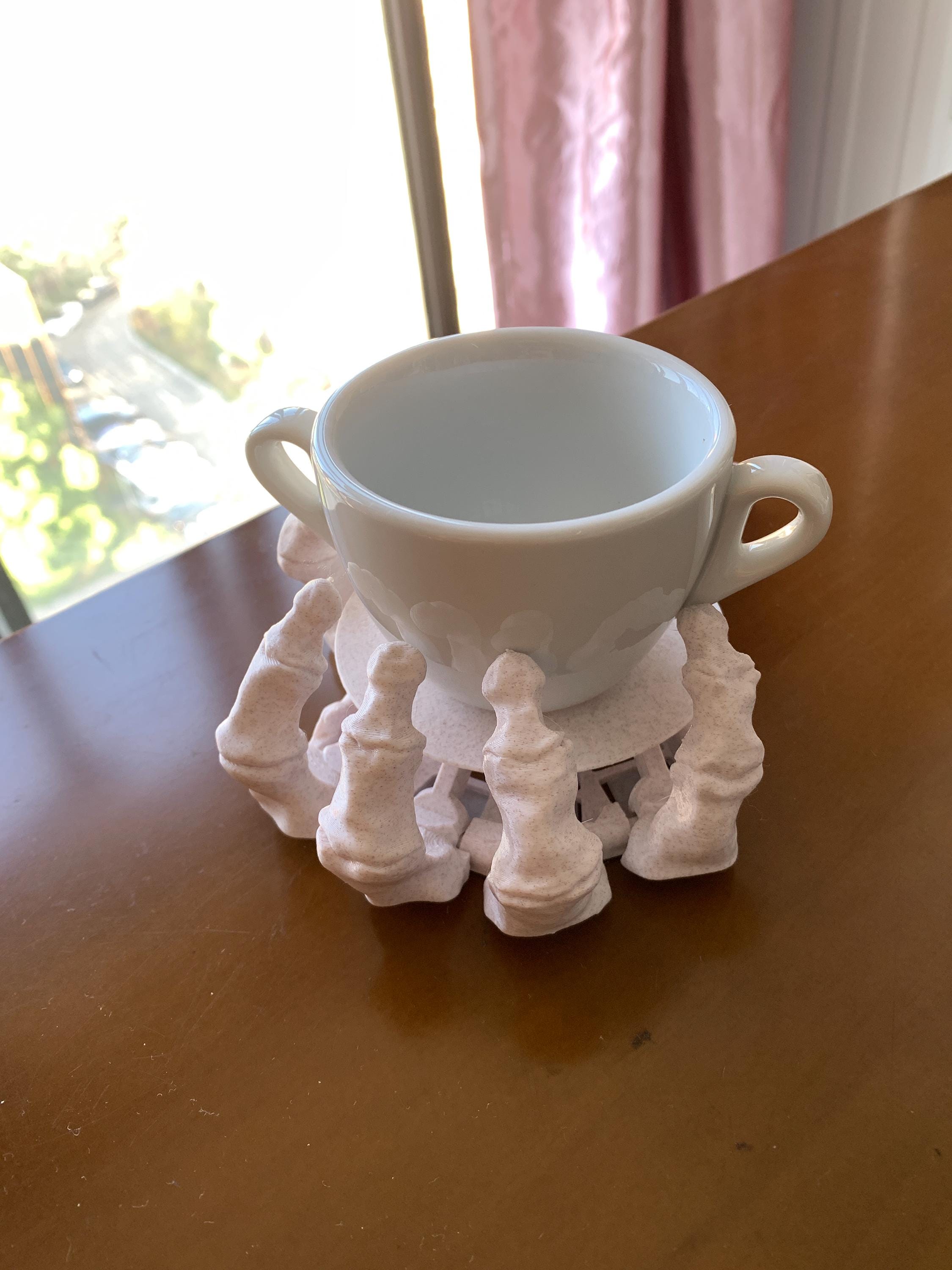 3D Printed Skeleton Hand Self-adjusting Coasters, Palm-shaped Coasters ...