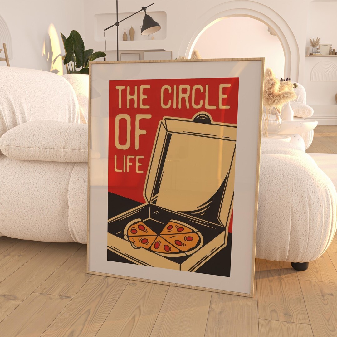 The Circle of Life: Pizza Poster, Vibrant Wall Art for Kitchen Decor ...