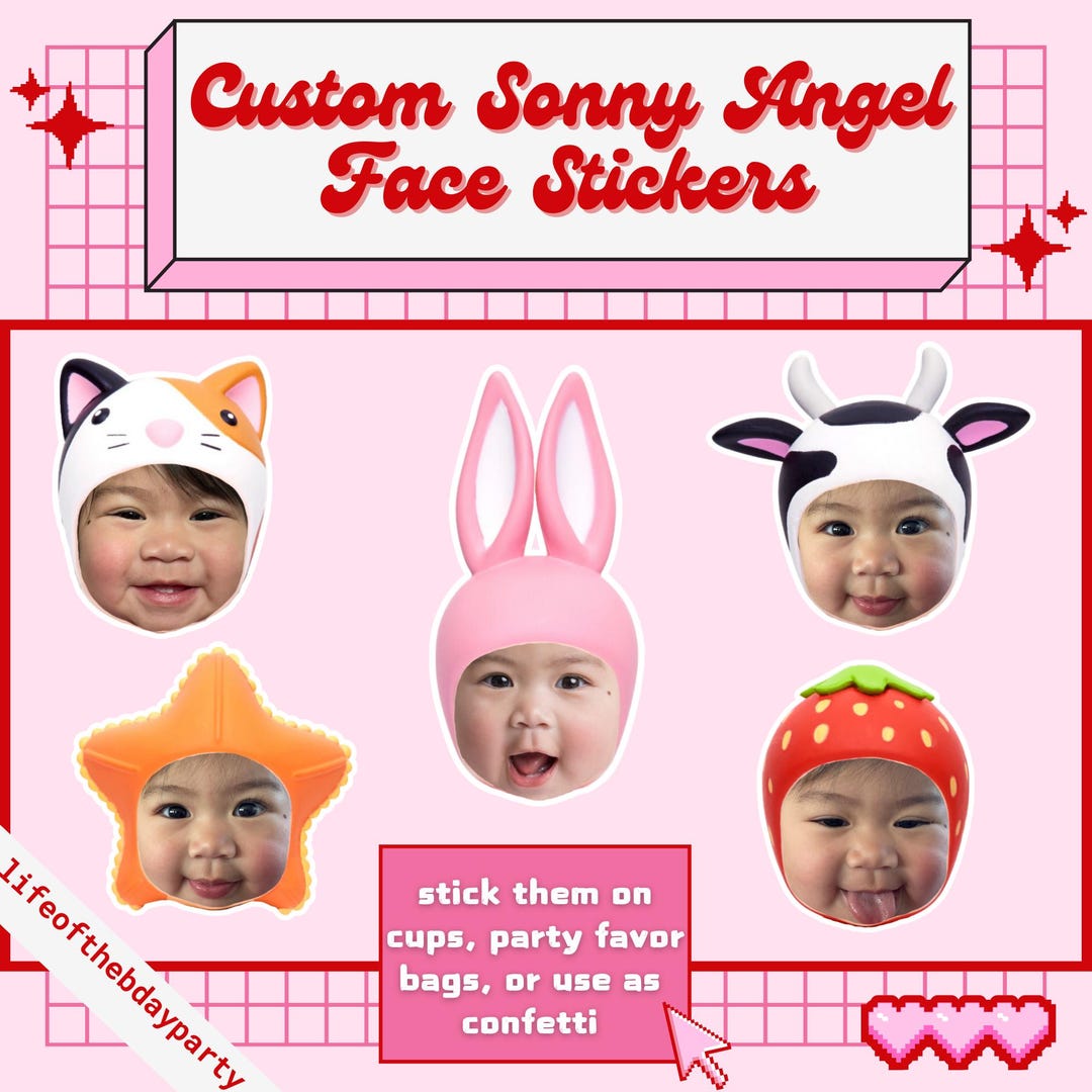 Sonny Angel Custom Face Stickers, Photo Stickers, Personalized Stickers ...