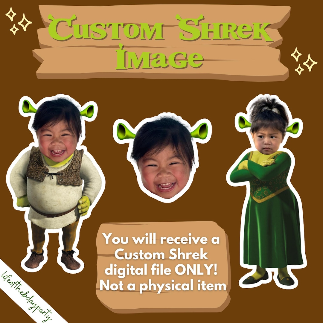 Personalized Custom Ogre Inspired Face, Ogre Birthday, Ogre Ears, Shrek ...