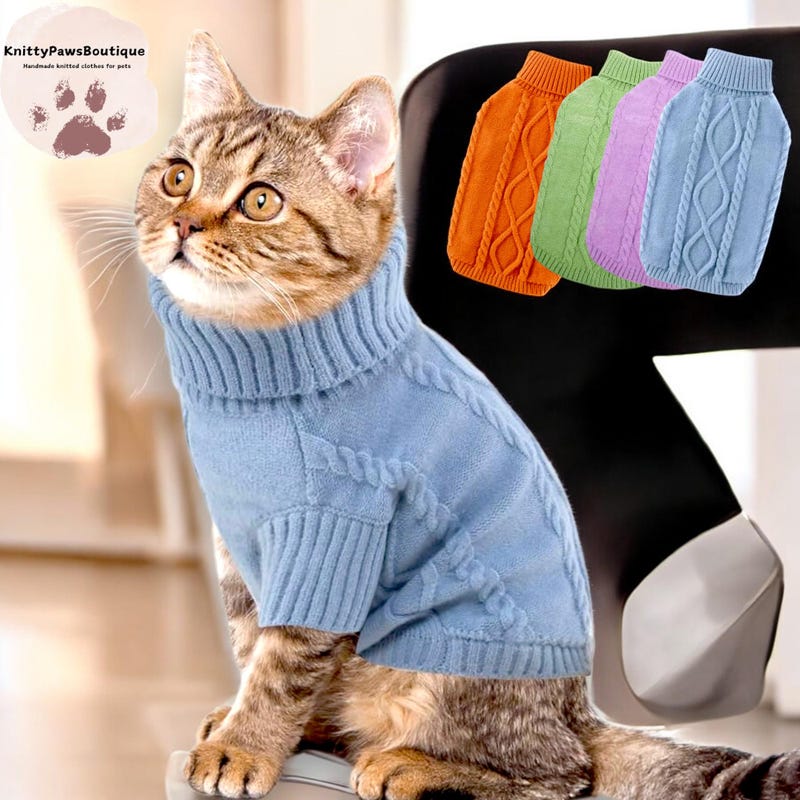Handmade Cat Sweater - Etsy