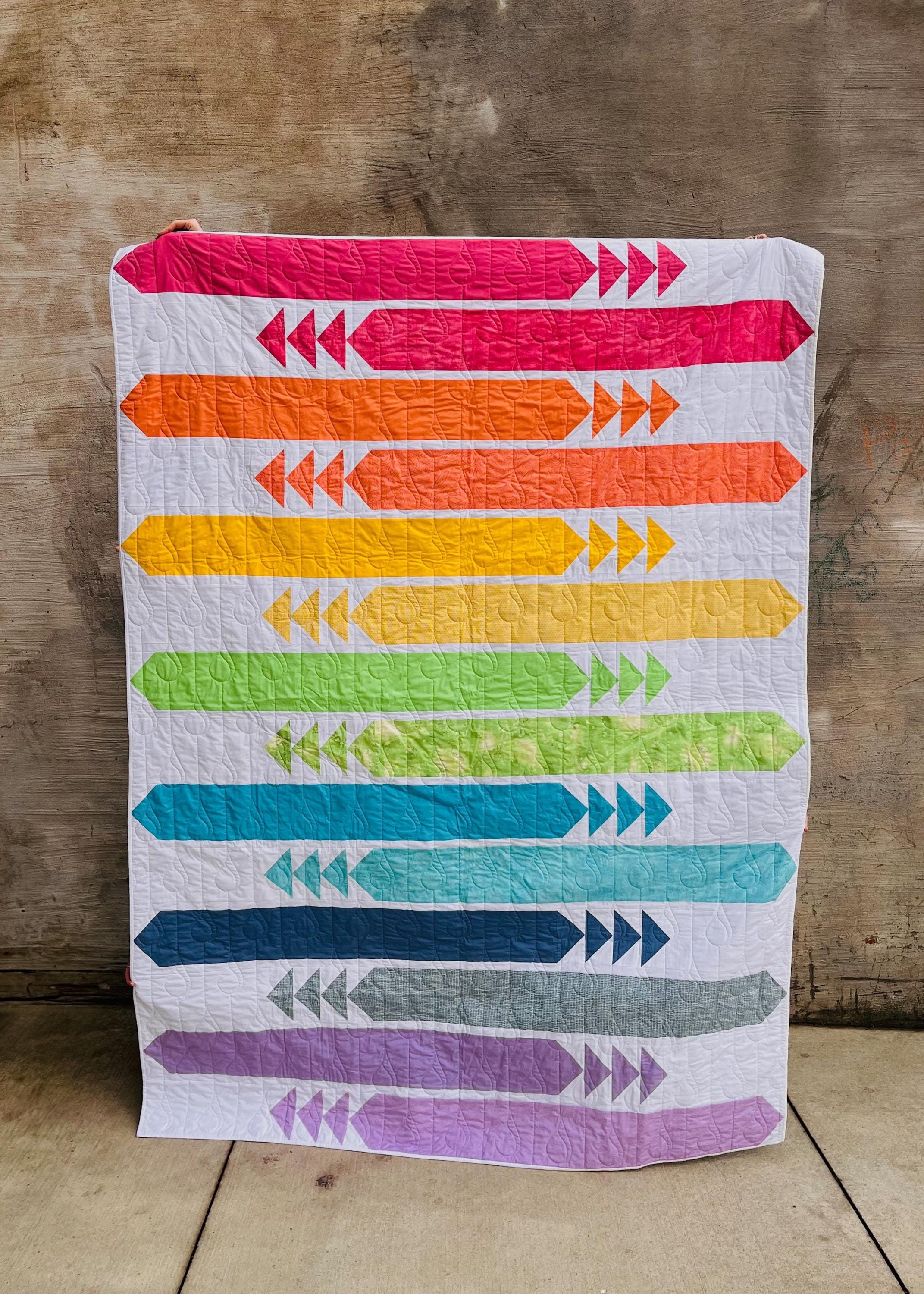 Prism Quilt Pattern - PDF Download - Modern, Rainbow, Geometric Blanket ...