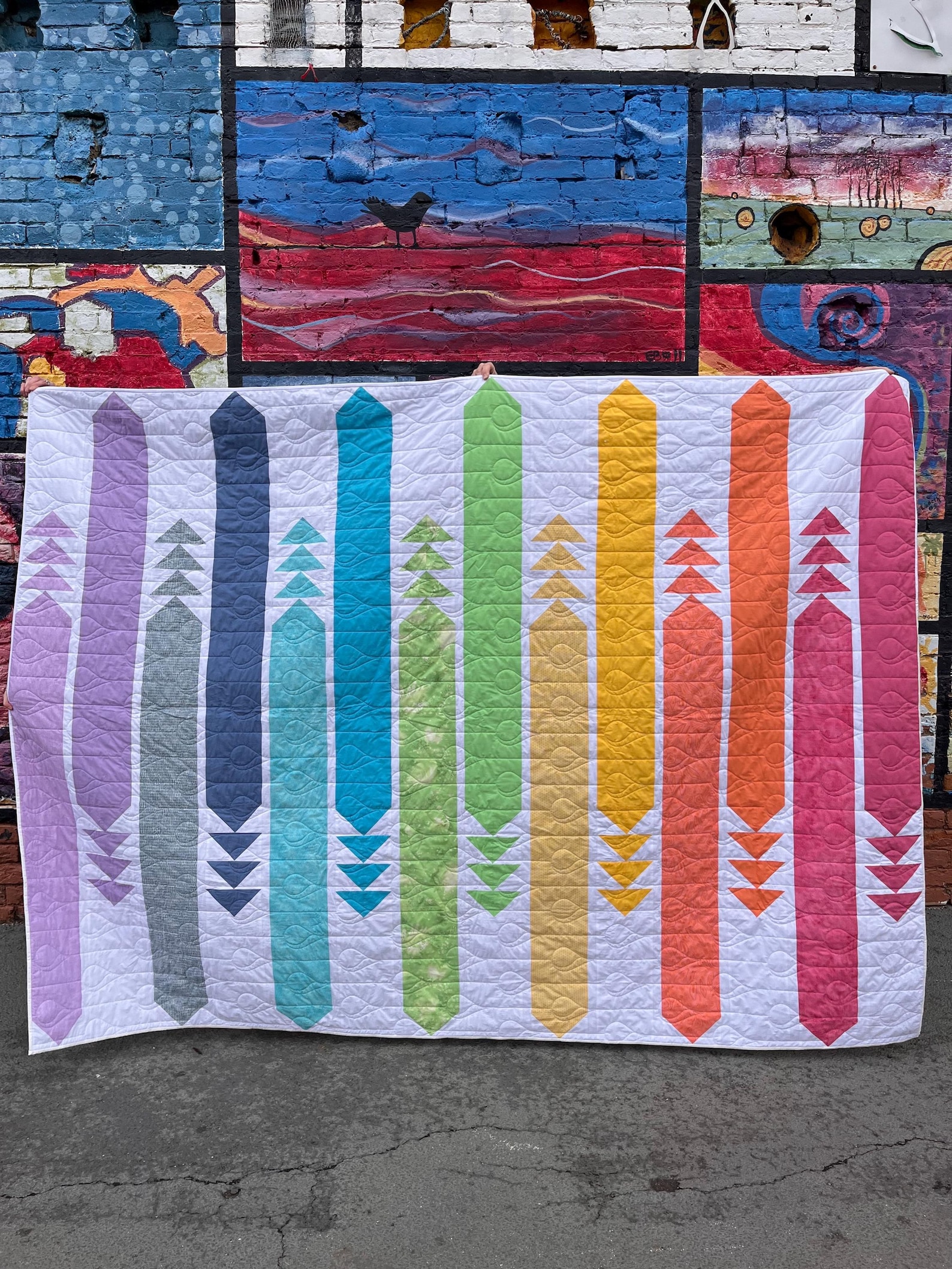 Prism Quilt Pattern: Modern Rainbow Geometric Design (PDF Download) - Etsy