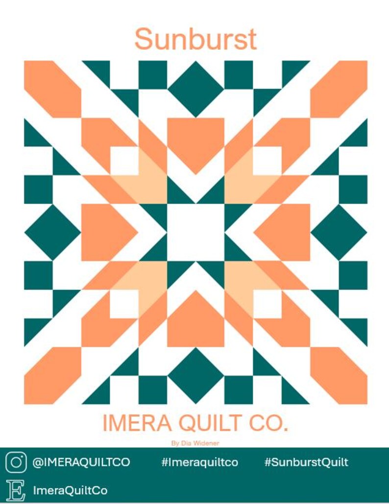 Sunburst Quilt Pattern: Modern Geometric Blanket (PDF Download) - Etsy