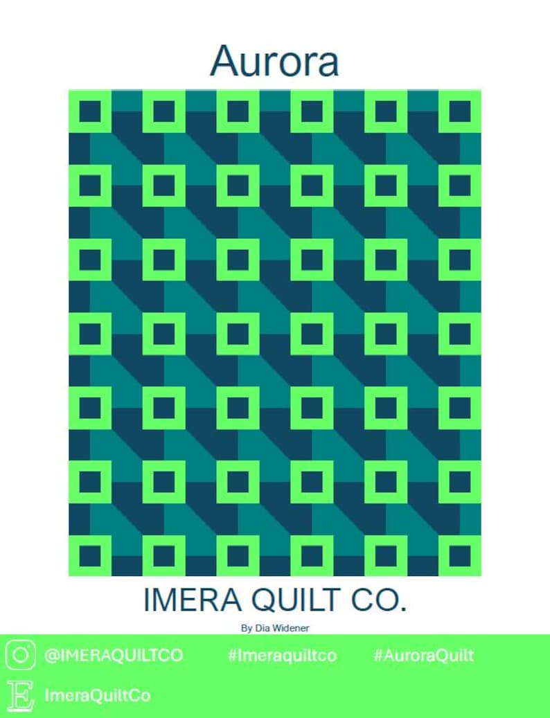 Aurora Quilt Pattern - Modern Geometric Blanket, Multiple Sizes ...