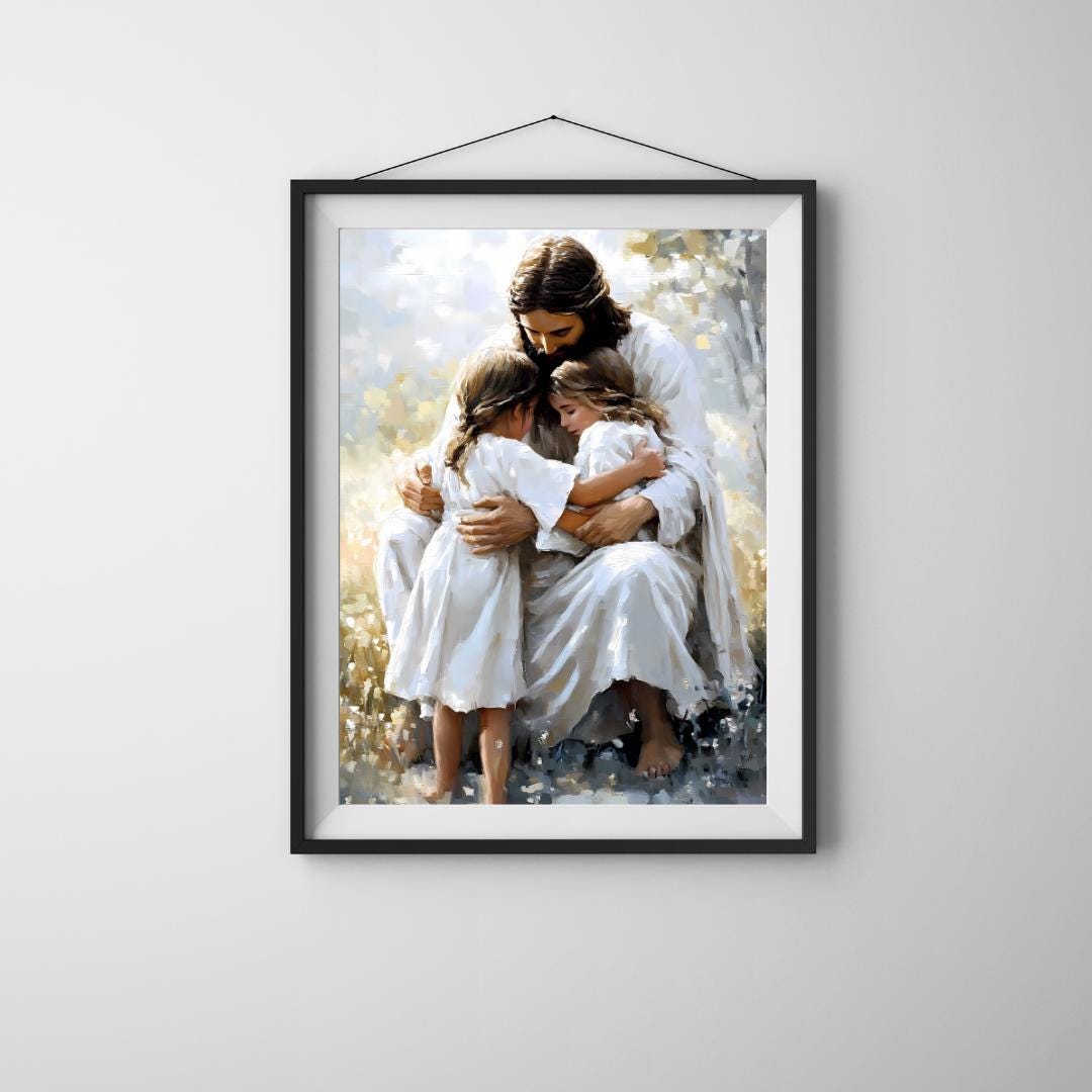 Jesus Hugging Kids Print: Christian Wall Art (digital Download) - Etsy