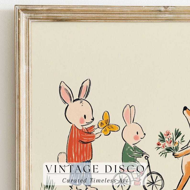 Whimsical Woodland Animal Friends Nursery Print (digital Download) - Etsy