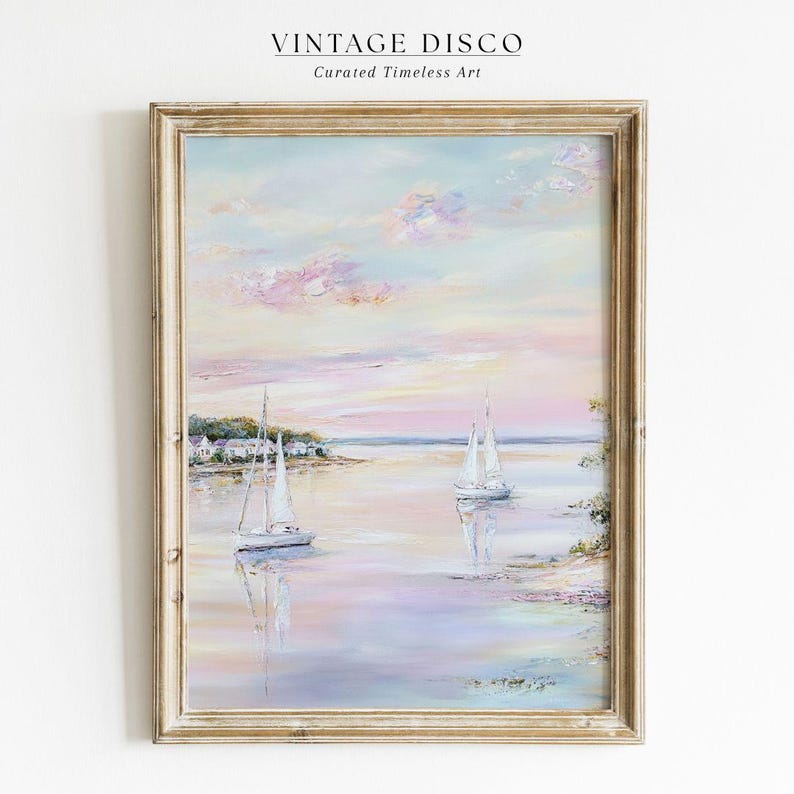 Grandmillenial Coastal Wall Art Set - Pastel Preppy Summer Beach Prints ...