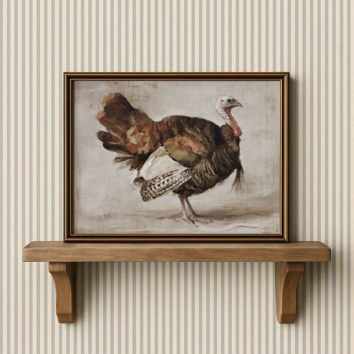 Vintage Turkey Thanksgiving Painting - Printable Rustic Country ...