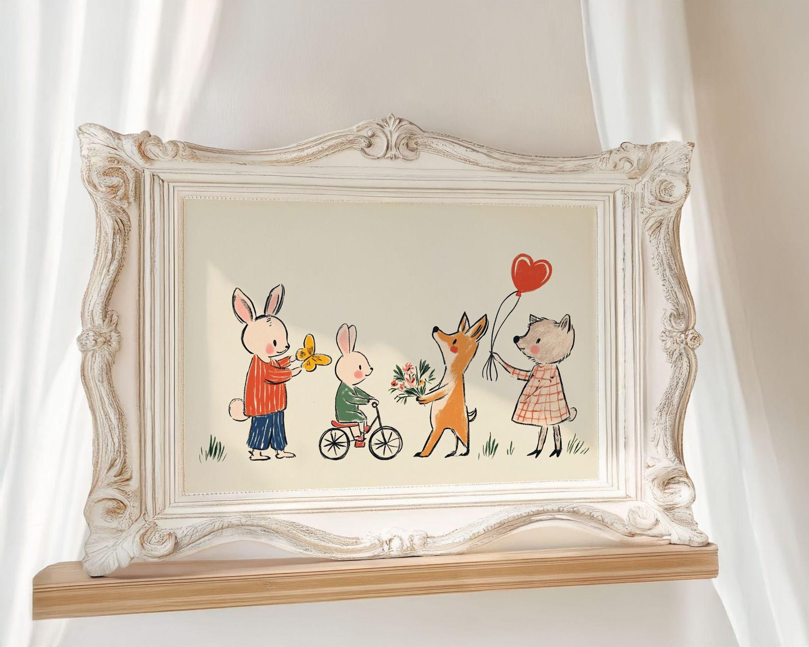 Whimsical Woodland Animal Friends Nursery Print (digital Download) - Etsy