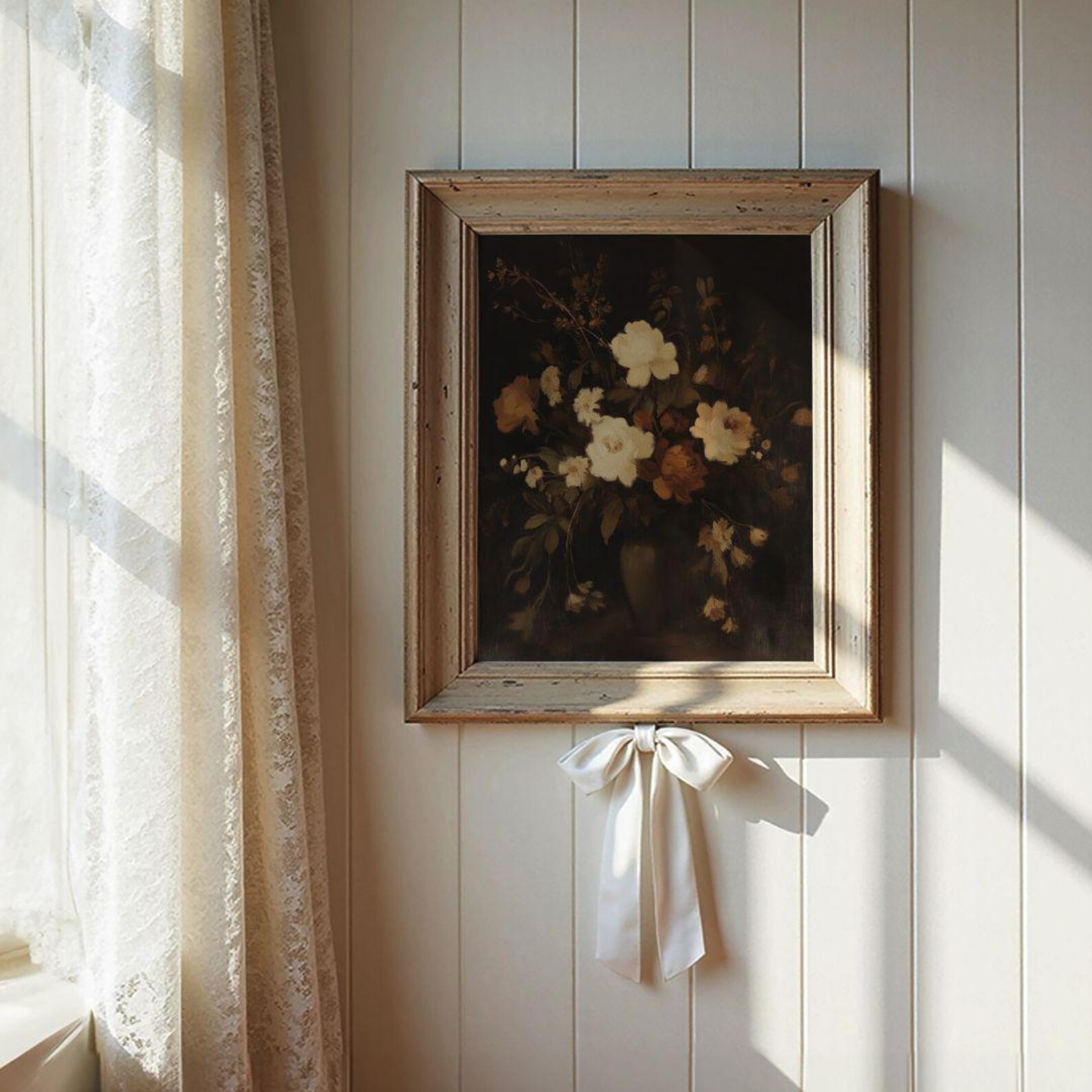 Vintage Fall Floral Print: Moody Autumn Botanical Art (printable ...