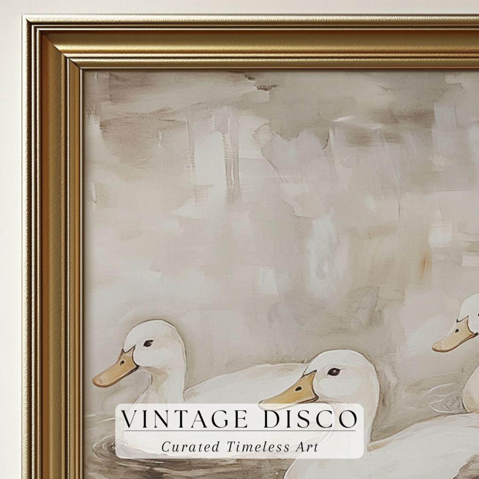 Vintage Duck Painting: French Country Cottagecore Art (digital Download ...
