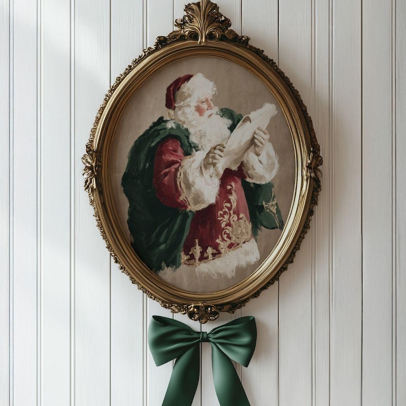 Santa Checking His List - Etsy