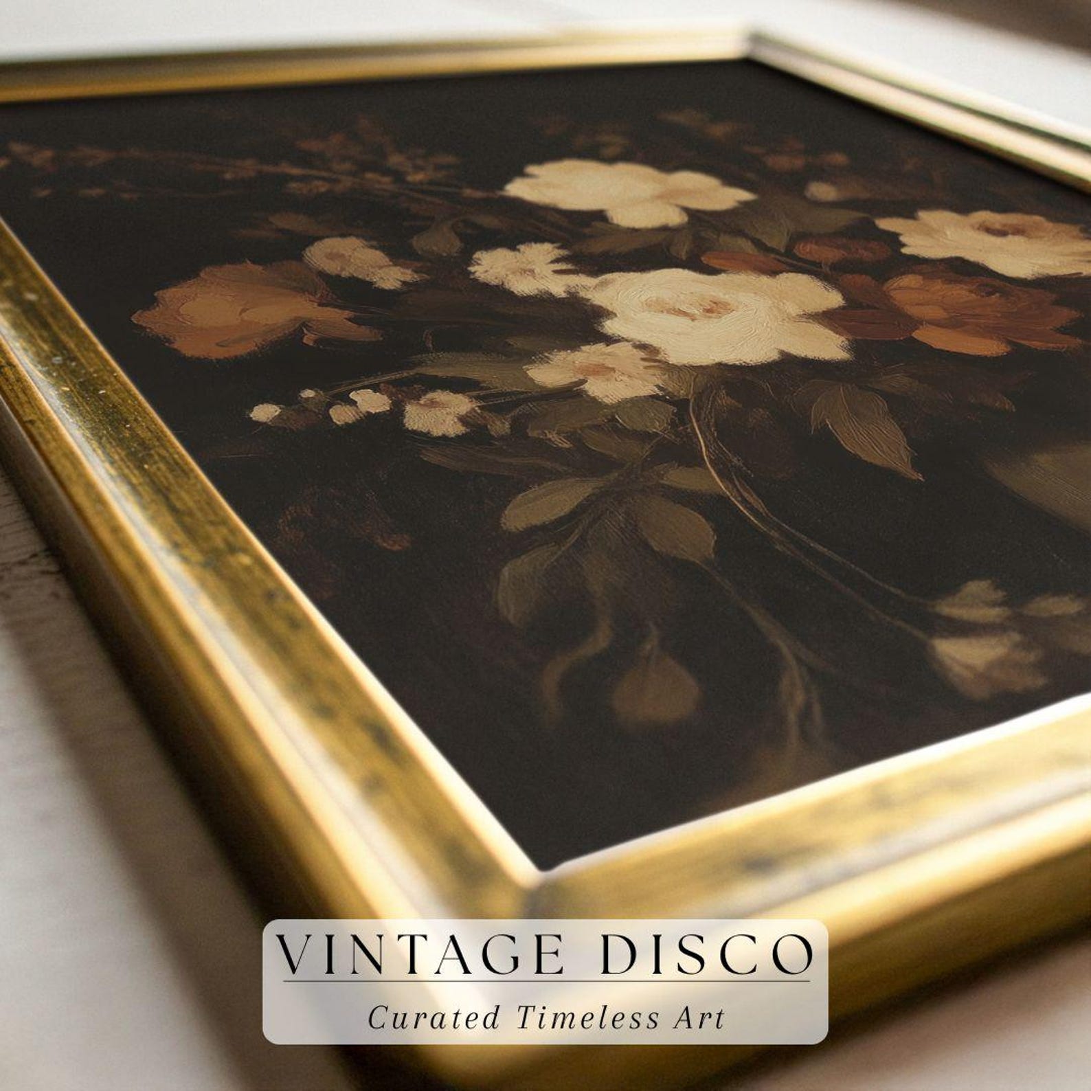 Vintage Fall Floral Print: Moody Autumn Botanical Art (printable ...