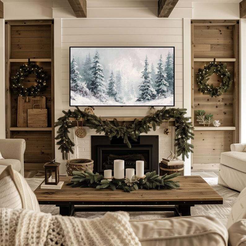 Frame TV Christmas & Winter Art Bundle - 150+ Rustic Landscapes ...