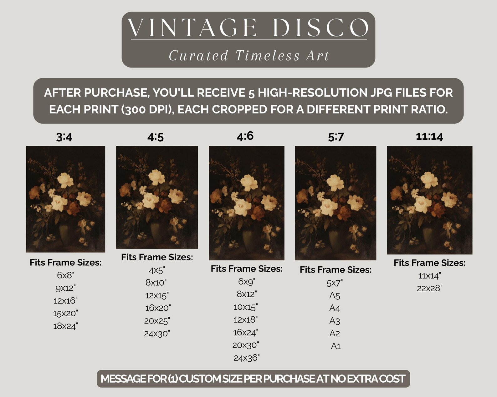 Vintage Fall Floral Print: Moody Autumn Botanical Art (printable ...