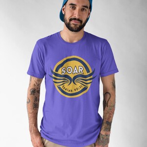 Soar T-shirt, Isaiah 40:31, Wings Like an Eagle, Inspirational Christian Tee, Religious Unisex ...