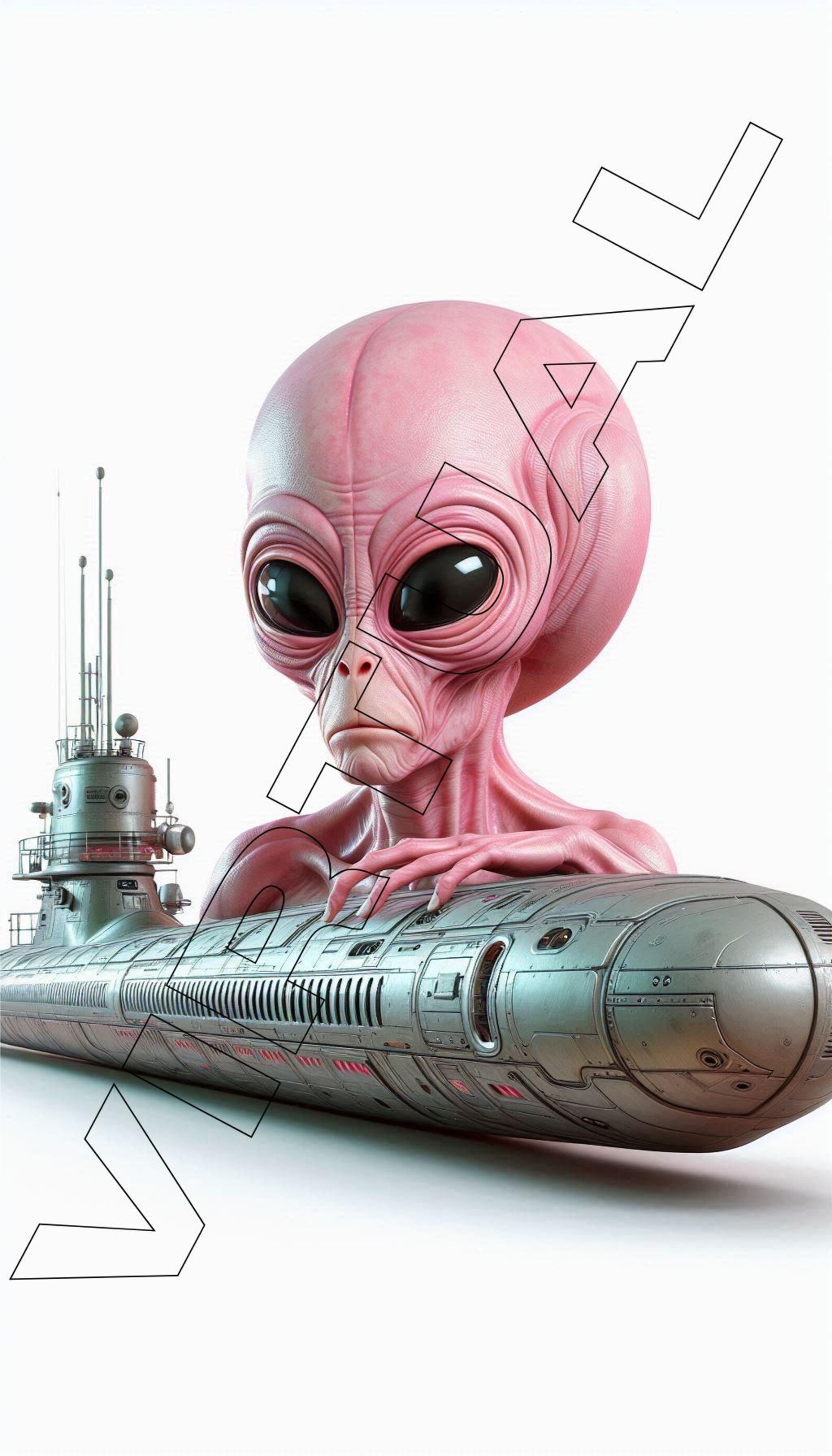 Alien Submarine Art - Etsy