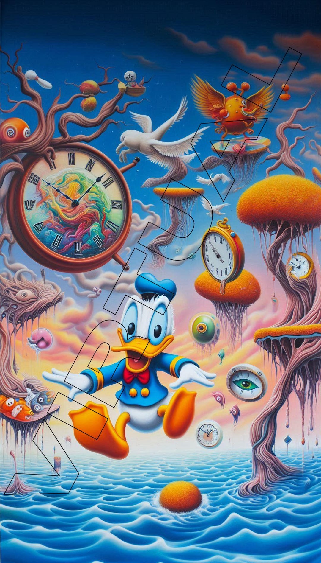 Surrealism Sailor Duck Art - Etsy