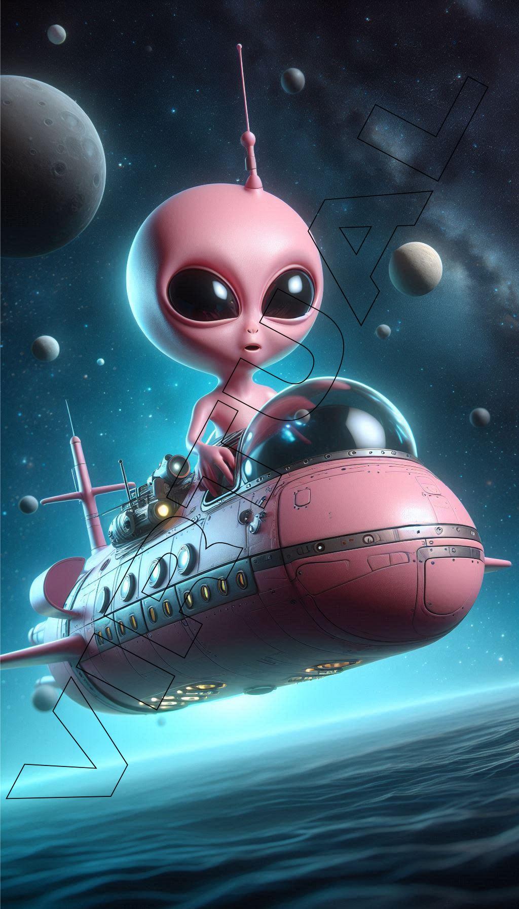 Alien Submarine Art - Etsy