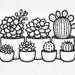 Simple Succulents Coloring Sheet - Etsy