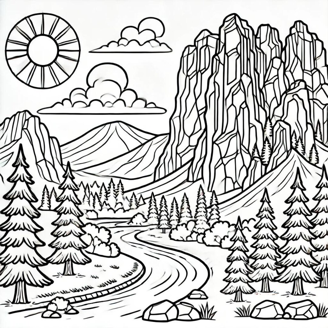 Smith Rock Oregon Coloring Sheet for Kids - Etsy