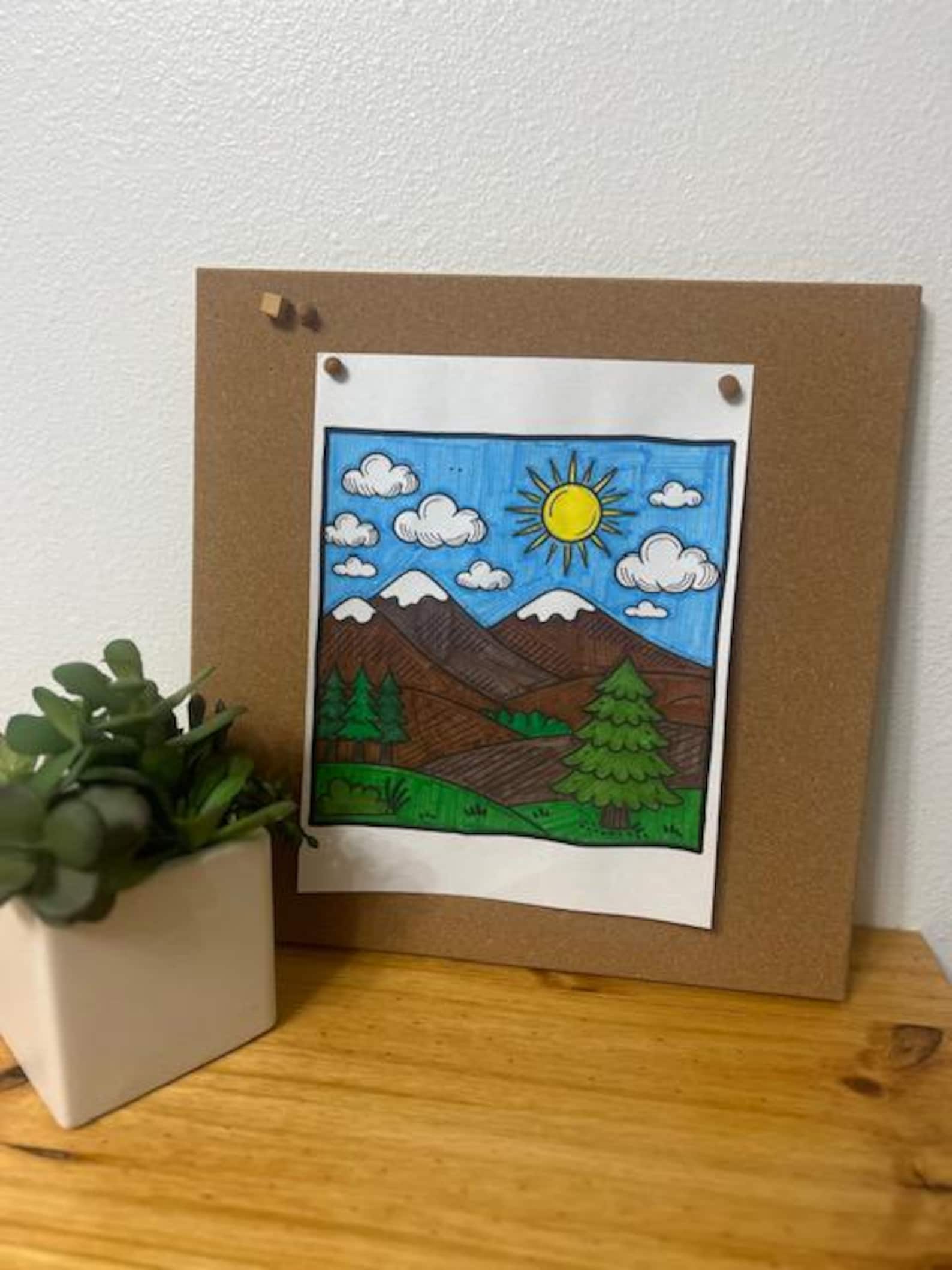 PNW Mountainside Coloring Sheet - Etsy