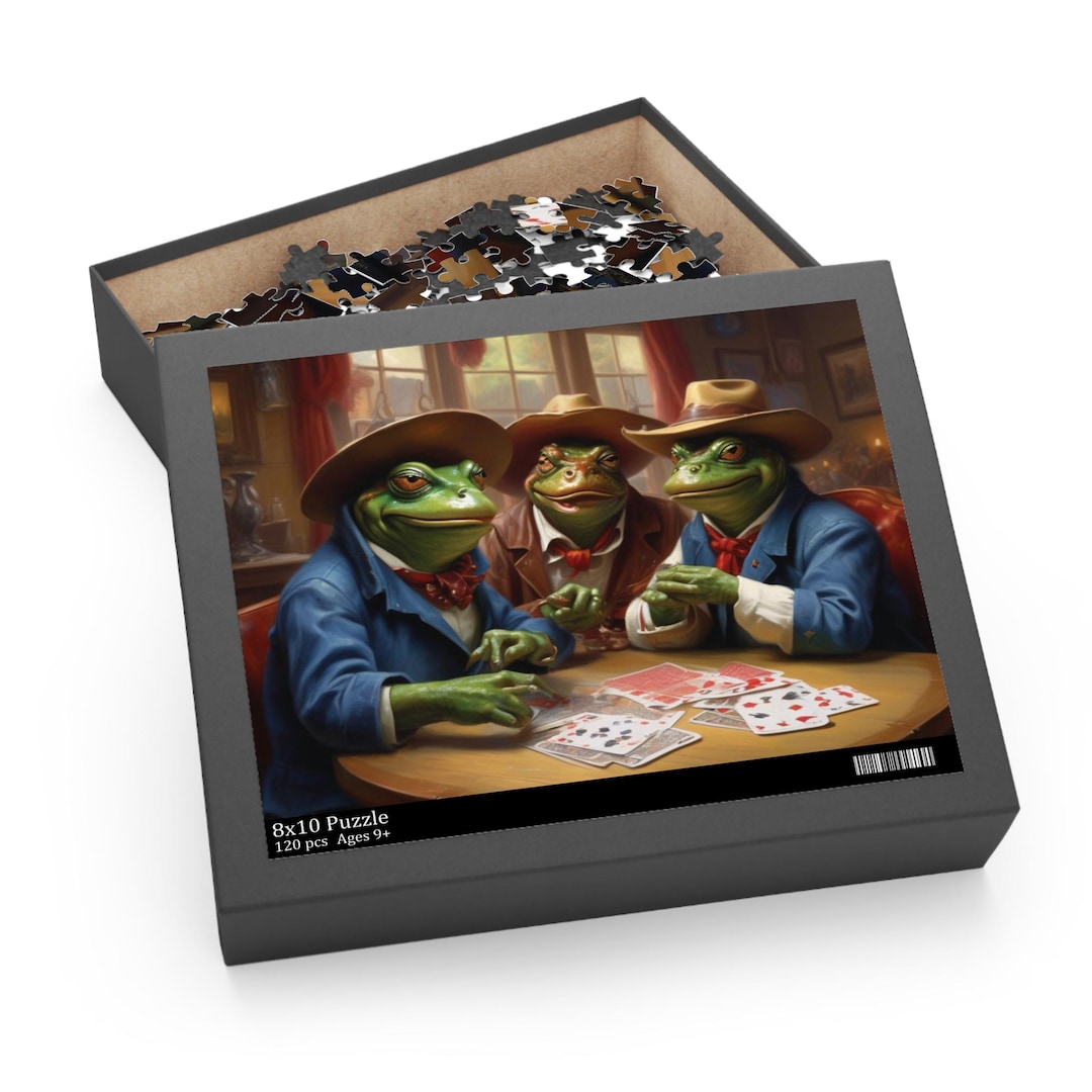 Puzzle Frogs Playing Cards Puzzle 120, 252, 500-piece - Etsy
