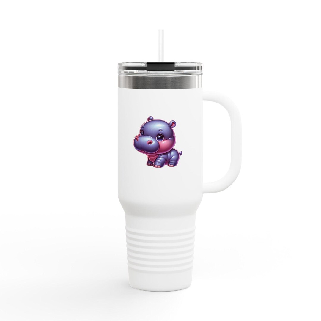 Insulated Travel Mug, 40oz Hippo Baby - Etsy