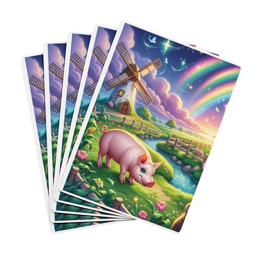 Fantasy Pig Farm Poker Playing Cards - Etsy