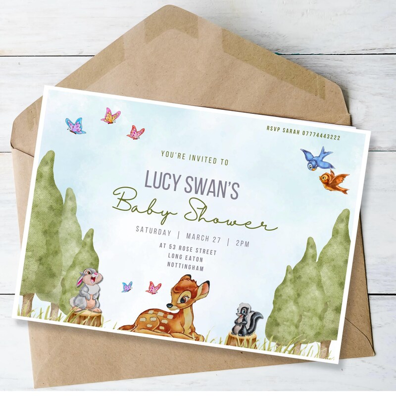 Bambi Invitation - Etsy