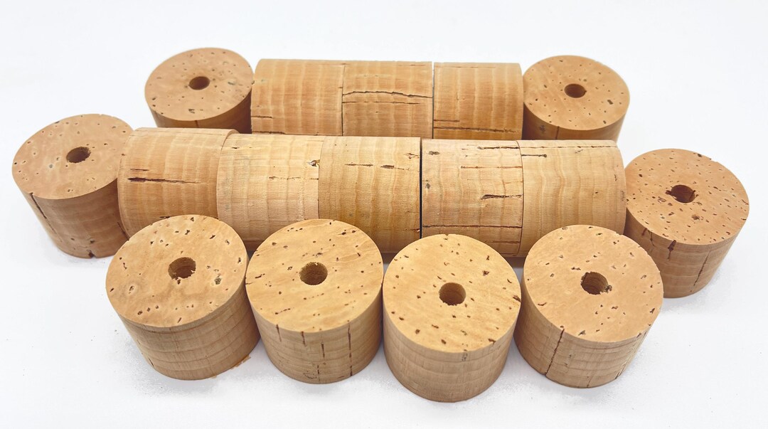 Top Flor Cork Cylinder, 1.25" X 1.0" With Bore - Etsy