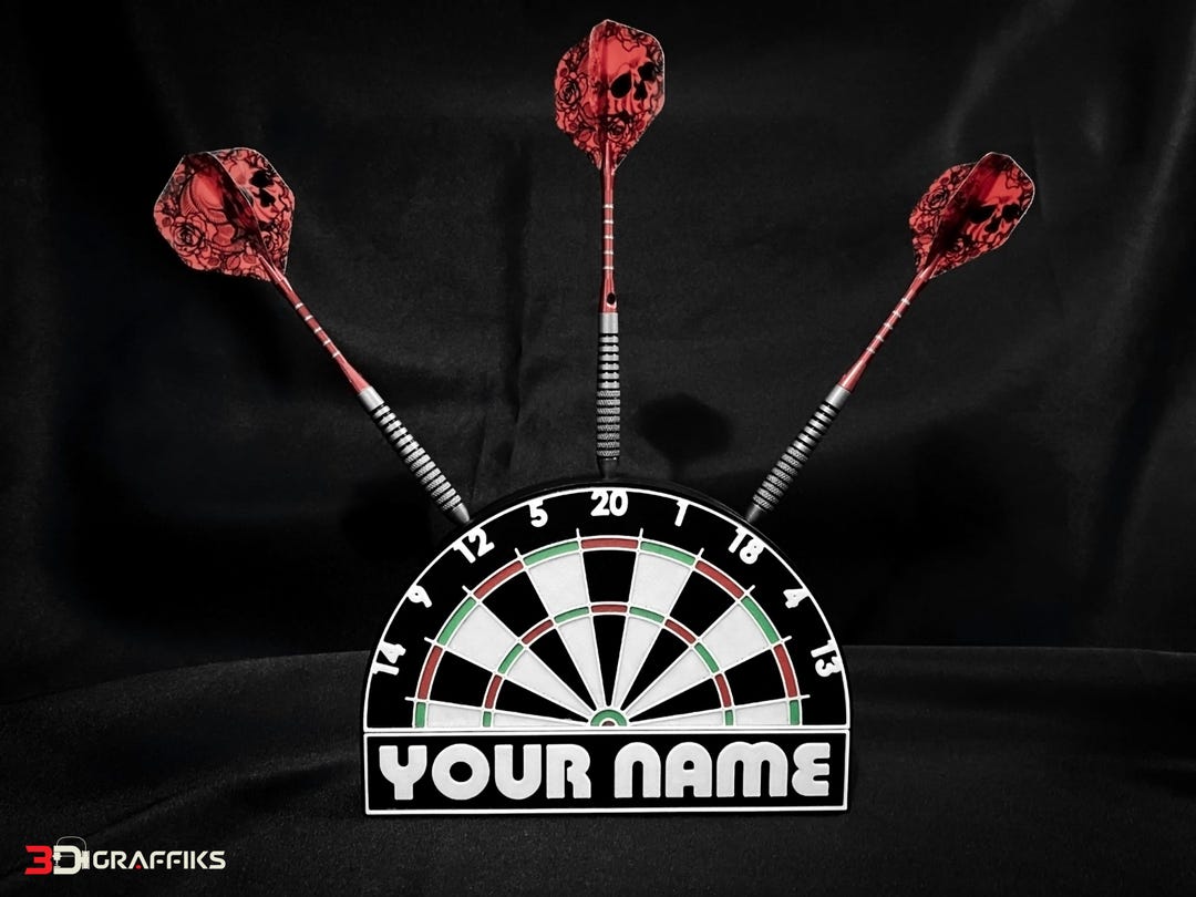 Personalised Darts Display Holder: 3D Printed Game Room Decor - Etsy