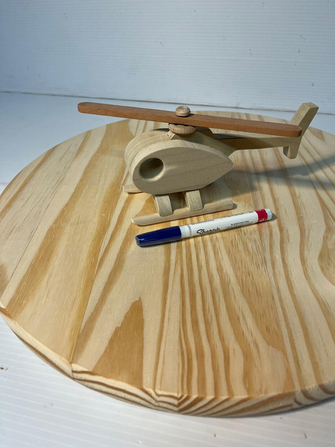 Custom Handmade Wooden "bubble" Helicopter - Wood Kids Toy "no Paint ...