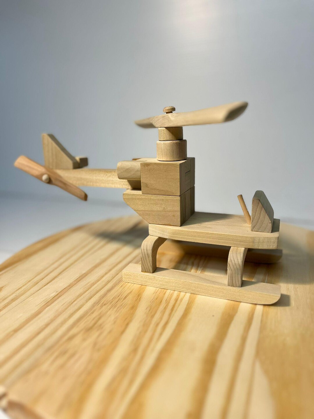 Custom Handmade Open Cockpit Helicopter - Wood Kids Toy "no Paint" - Etsy