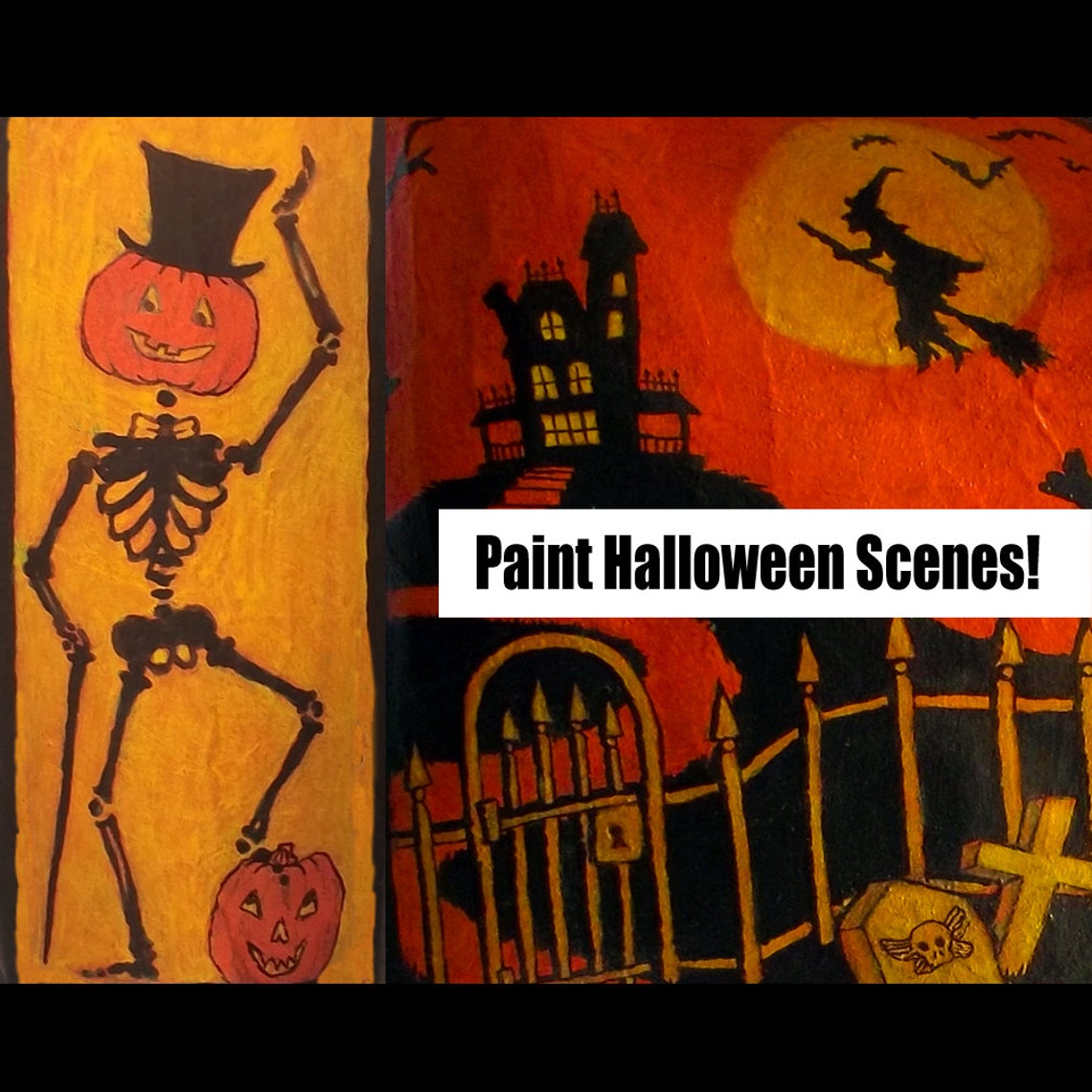 How to Create Vintage-looking Halloween Scenes PDF Tutorial | Etsy