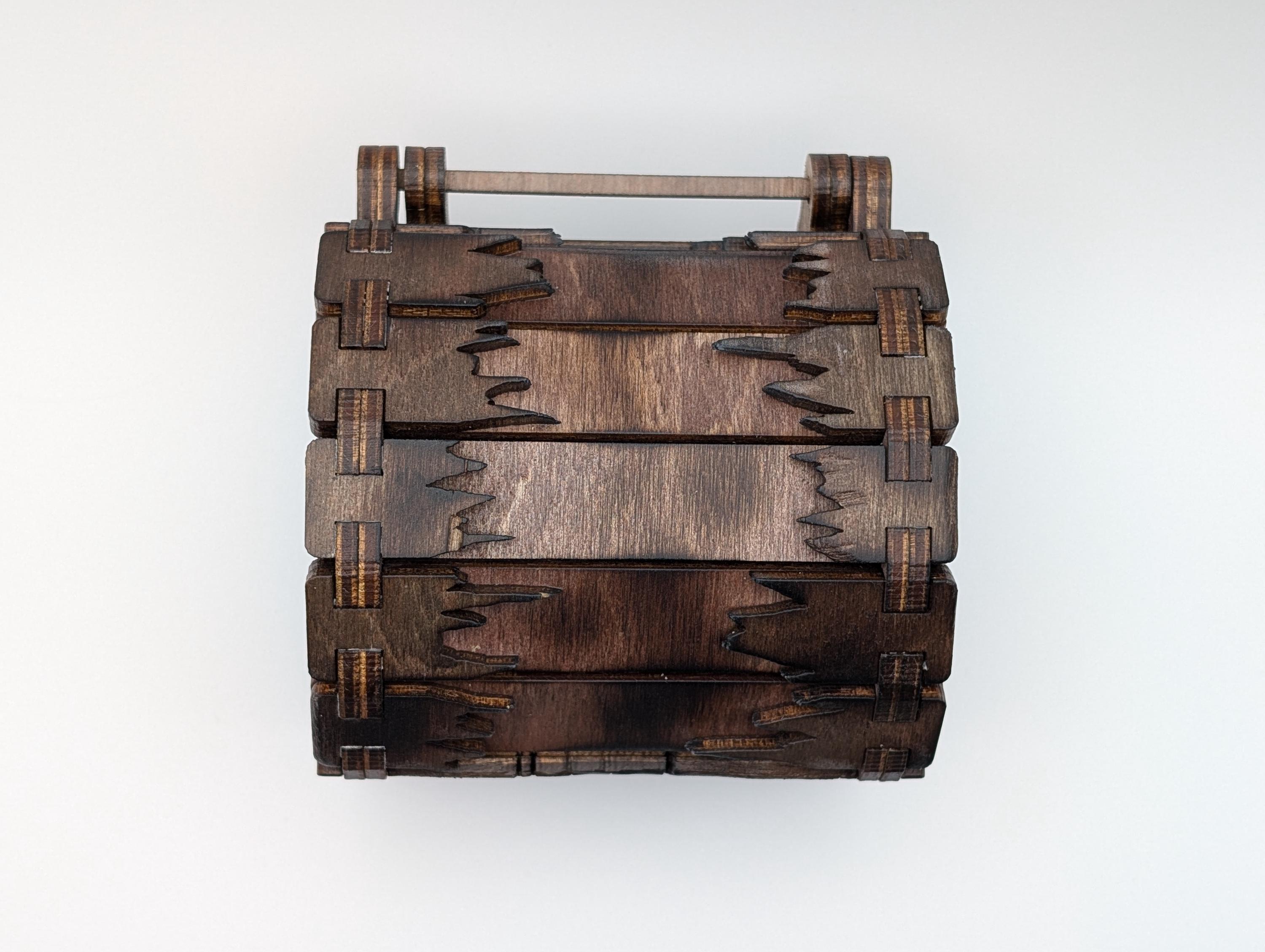 Mimic Dice Box - Handmade Wood Treasure Chest for Dnd, Rpgs, Decor, D20 ...