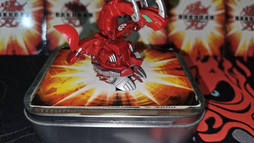 Bakugan Pyrus Iron Dragonoid DNA 900G Metchtitanium Surge Rare - Etsy