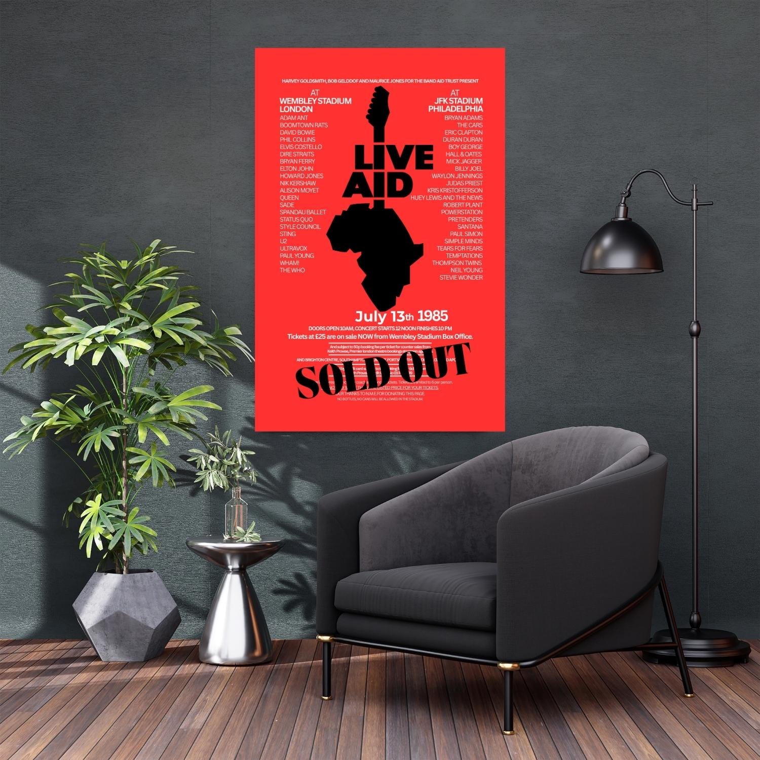 Live Aid 1985 Poster & Ticket – A3 Digital Download Duo | Printable ...