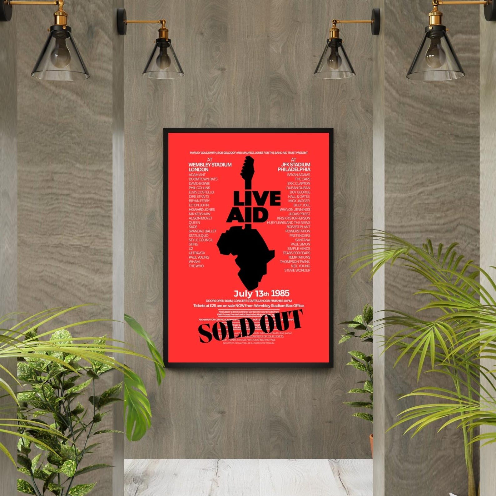 Live Aid 1985 Poster & Ticket – A3 Digital Download Duo | Printable ...